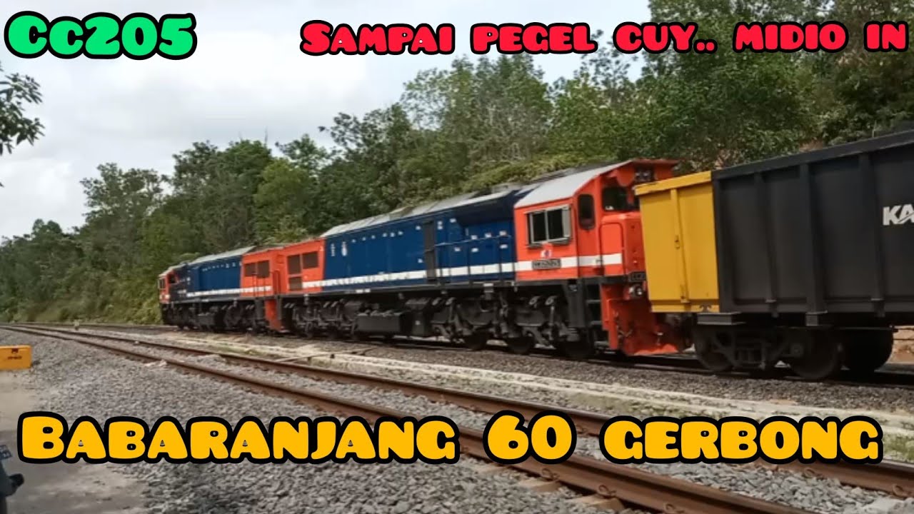 KERETA API BATU BARA II CC205 KERETA API TERPANJANG DI INDONESIA - YouTube