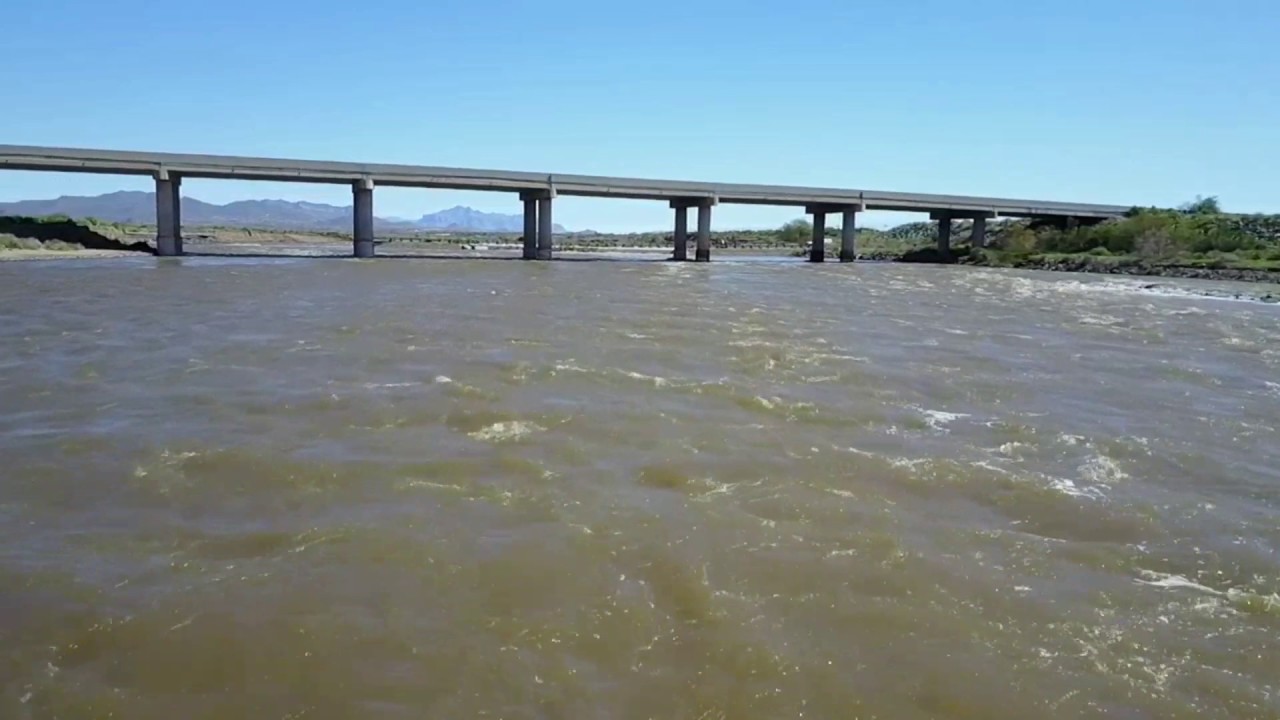 Salt River - Gilbert Road Washed Out - March 2, 2017 - YouTube