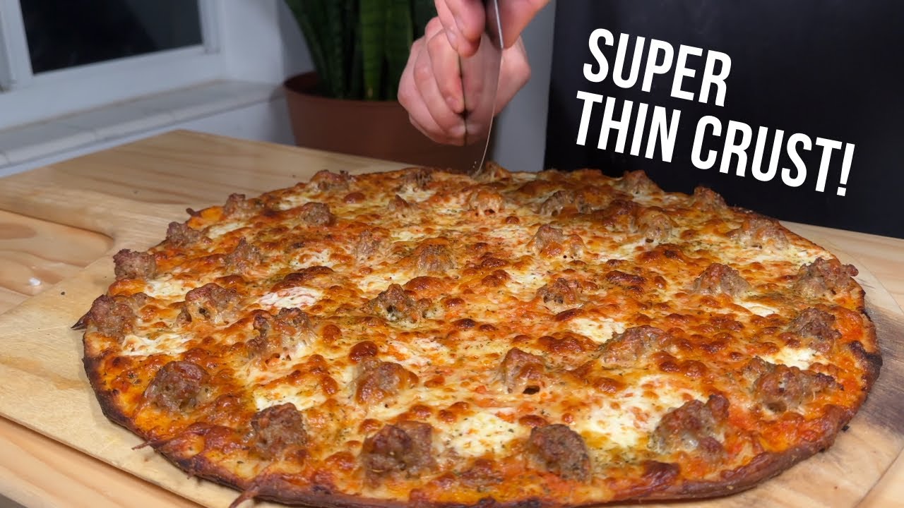 Chicago Thin Crust Pizza at Home : Crispy & Delicious - YouTube