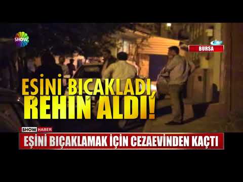 Eşini bıçaklamak için cezaevinden kaçtı