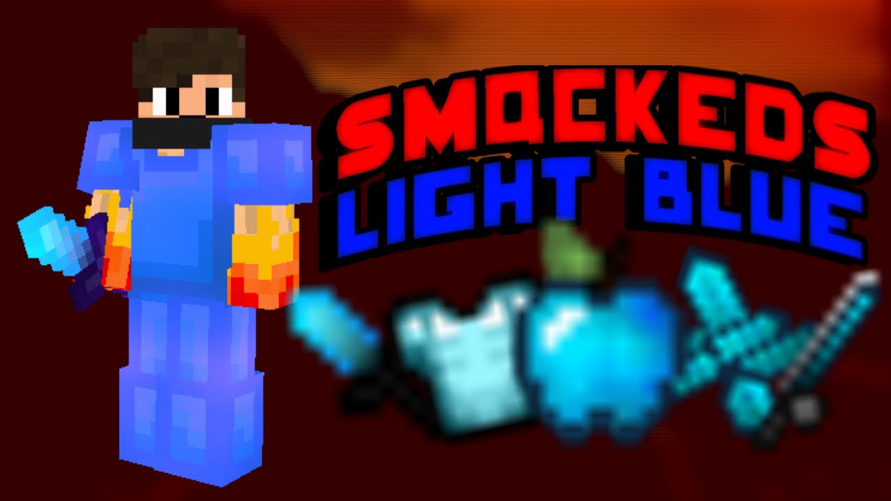 Smqckeds Light Blue TEXTURE PACK PVP PARA MINECRAFT PE 0.14.0 - YouTube