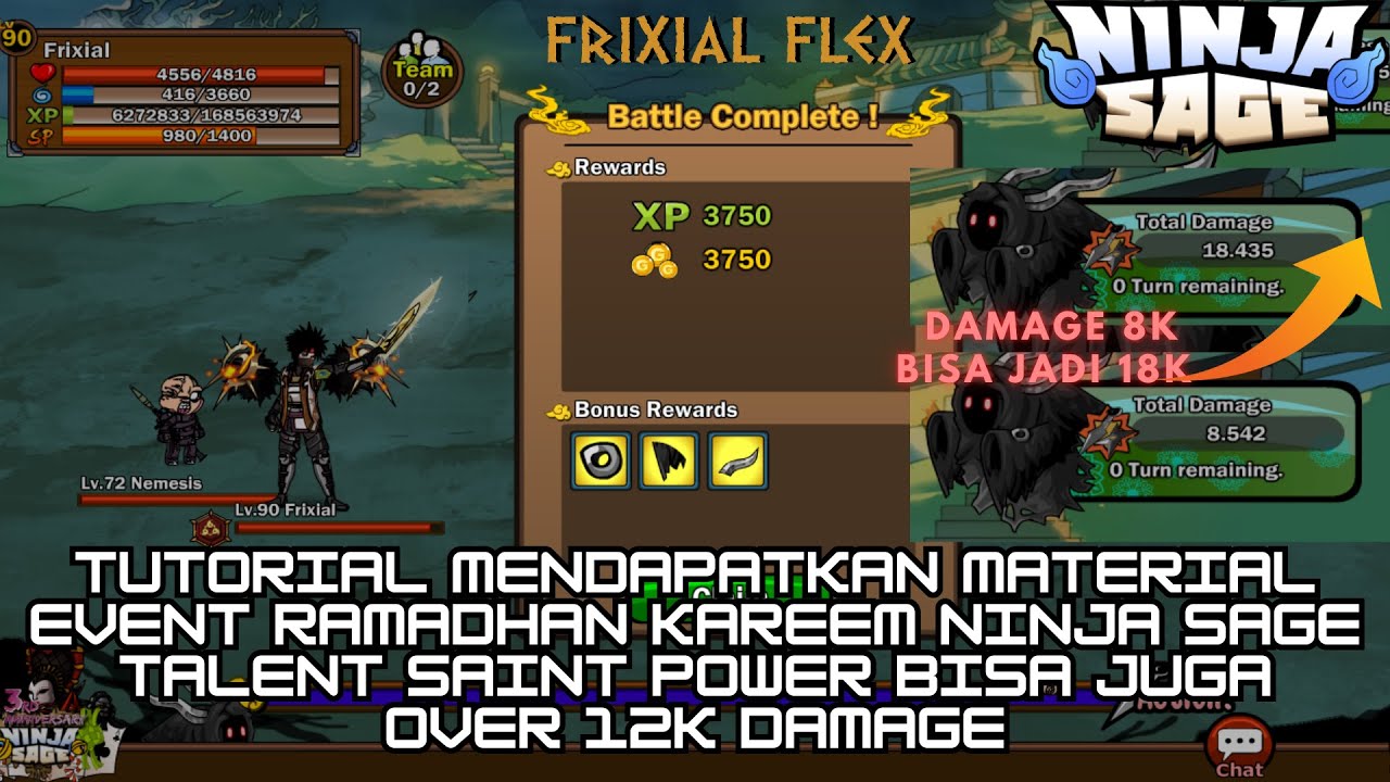 Tutorial 12K Damage di Ninja Sage (Tutorial Event Ramadhan Kareem Ninja Sage 2025) Talent SP ...