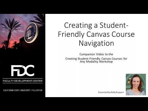 Creating a Student Friendly Canvas Course Navigation - YouTube