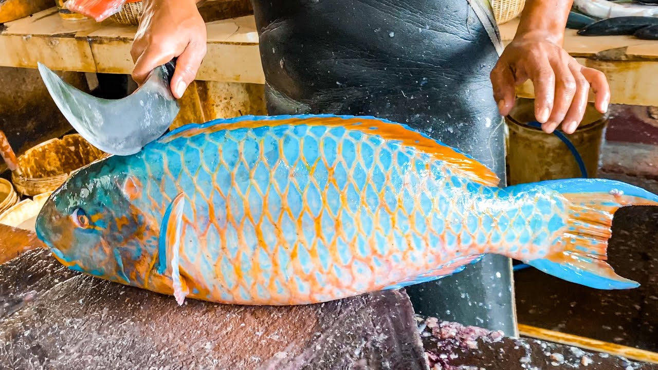 VERY RARE FISH CUTTING & SLICING IN TRADITIONAL FISH MARKET || EXPERT ...