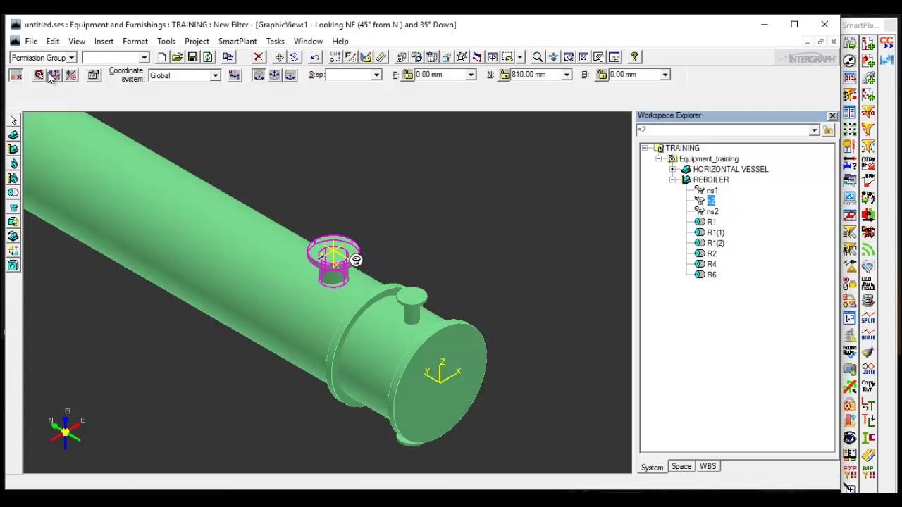 Tutorial 3: Create Nozzle for reboiler in SP3D - YouTube