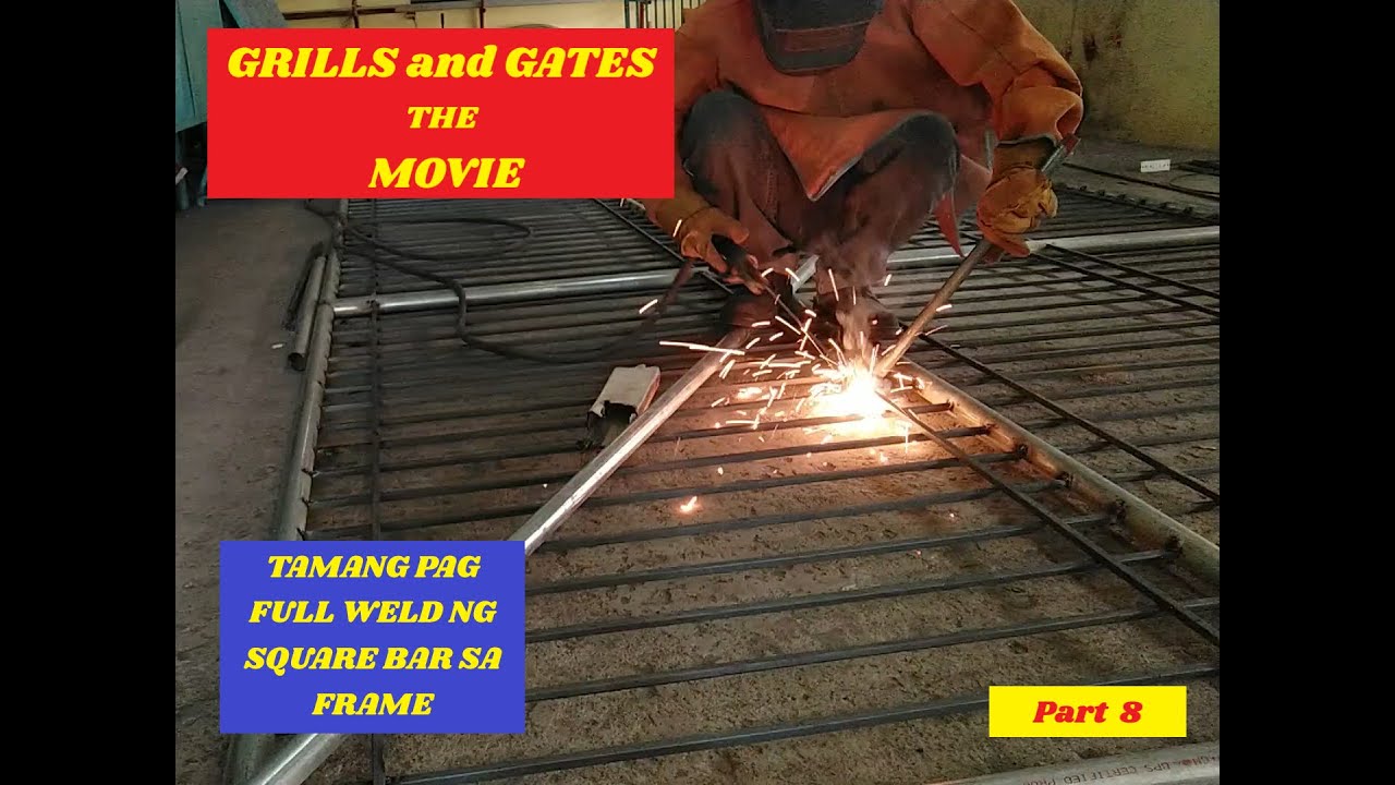 FULL WELD ON SQUARE BARS - YouTube