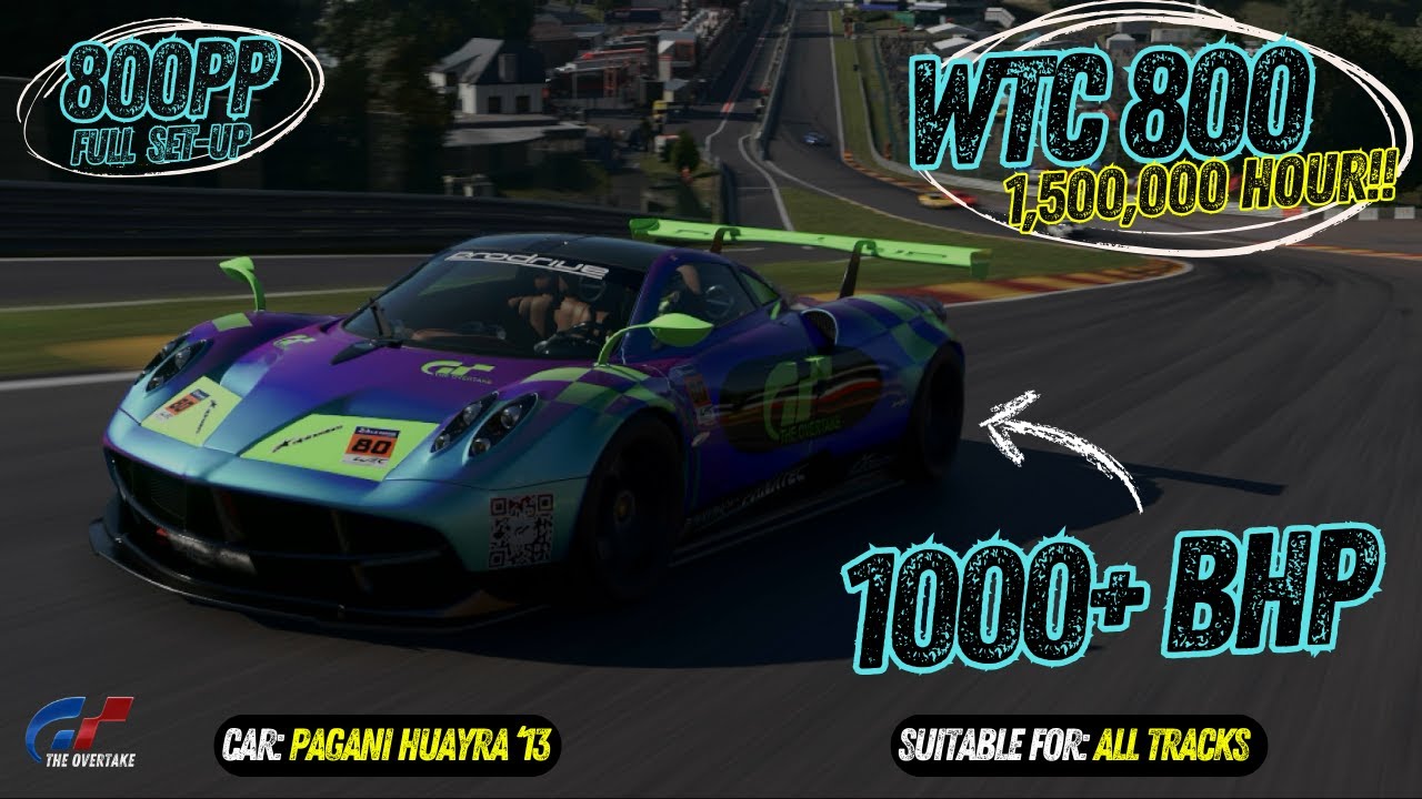 🔥 1000+ BHP Pagani Huayra DOMINATES WTC800! Best 800PP Build | GT7 Spa ...