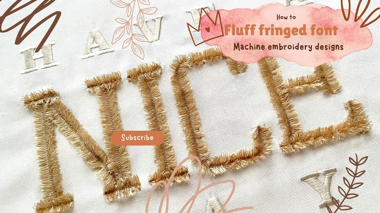 Cutting and fluffing fringed varsity font easily, files available - YouTube