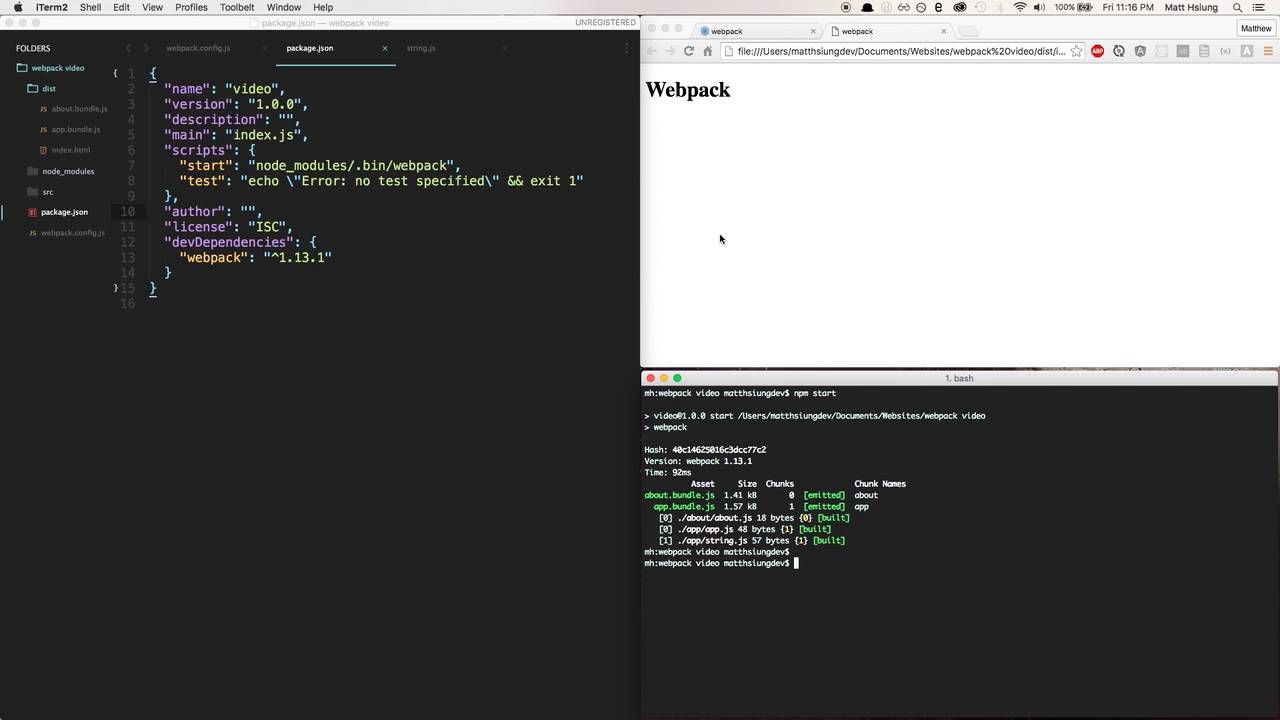 Webpack Config Basics 4 Using Npm Scripts Youtube