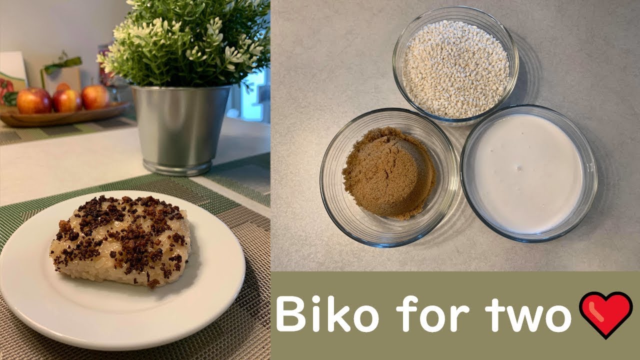 Simple and easy Biko recipe for two with latik toppings. ️ - YouTube