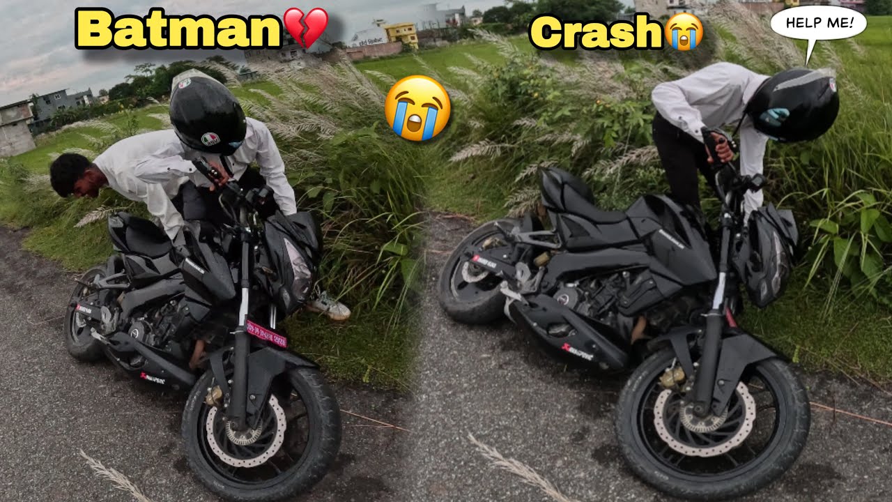 Batman crash vyo😭💔| ns200 crash😰 - YouTube