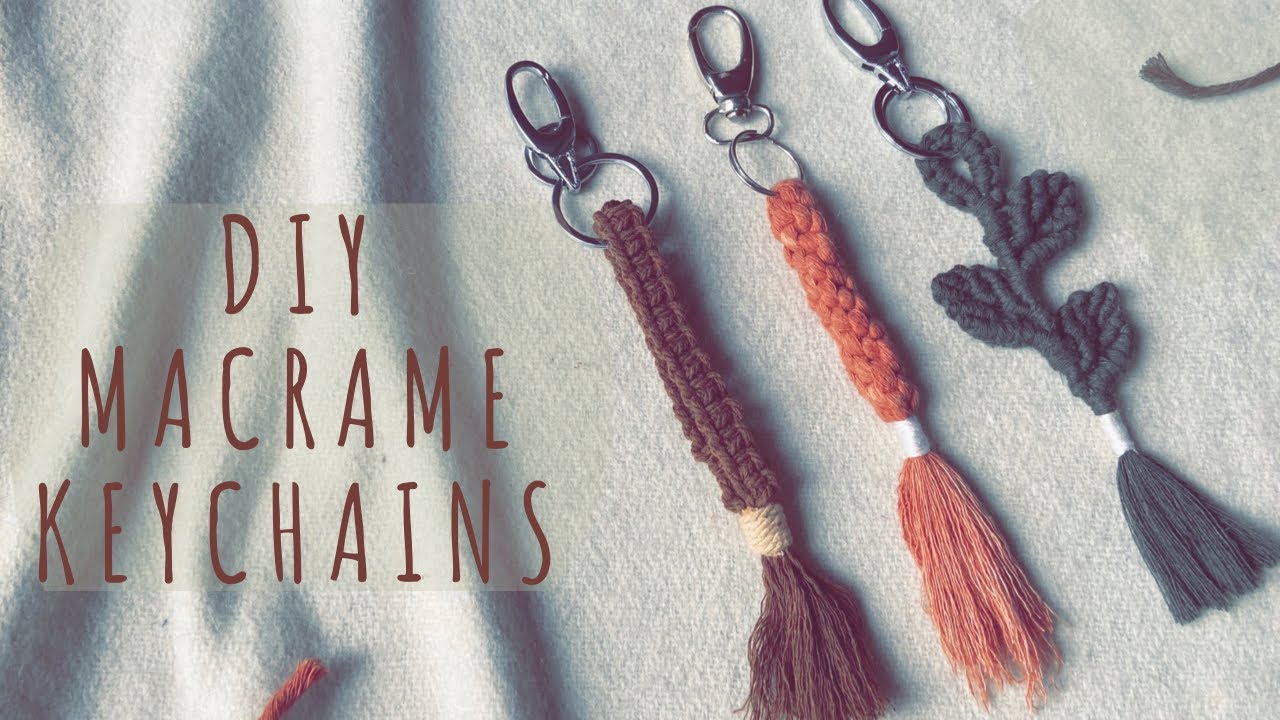 DIY Macrame Keychain | 3 Easy Macrame Keychains | Tutorial - YouTube