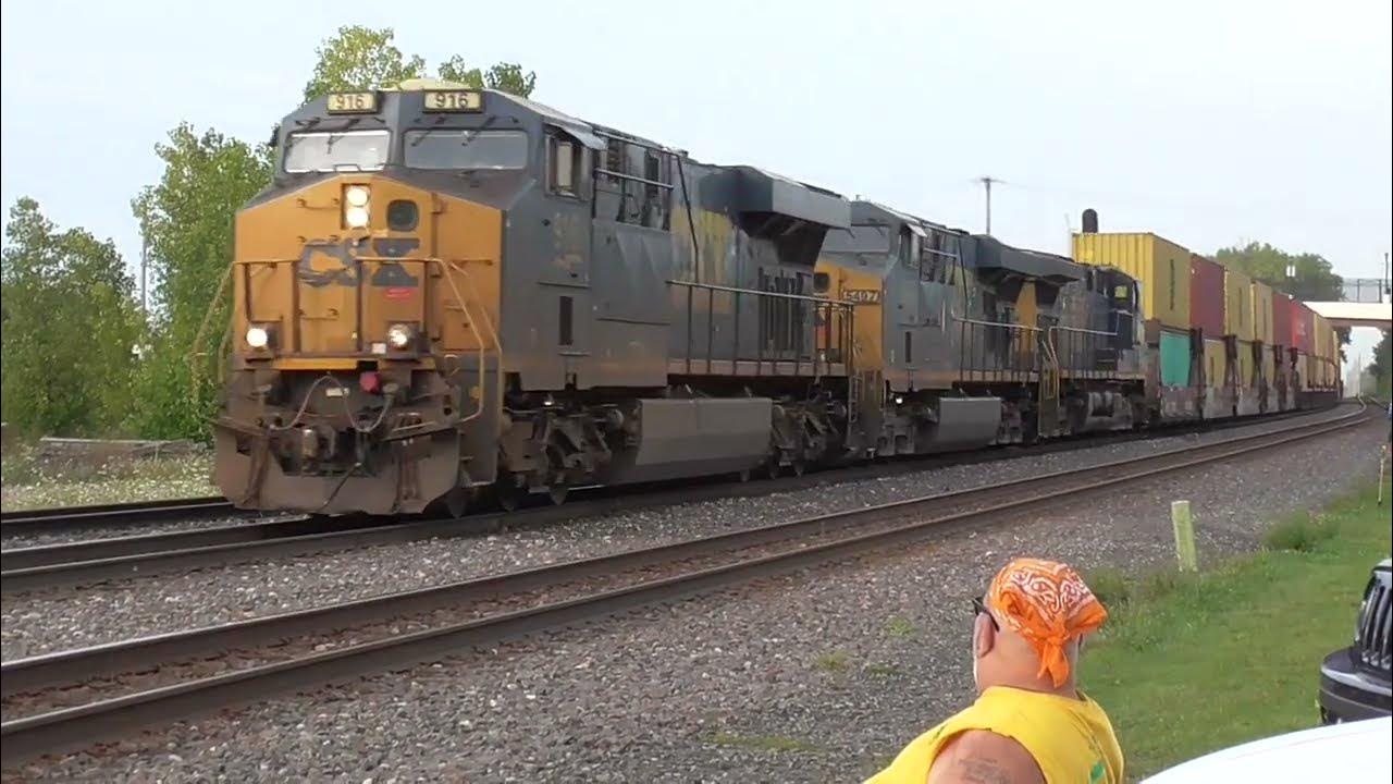 CSX I009 Intermodal Double-Stack Train From Berea, Ohio September 2, 2023 - YouTube