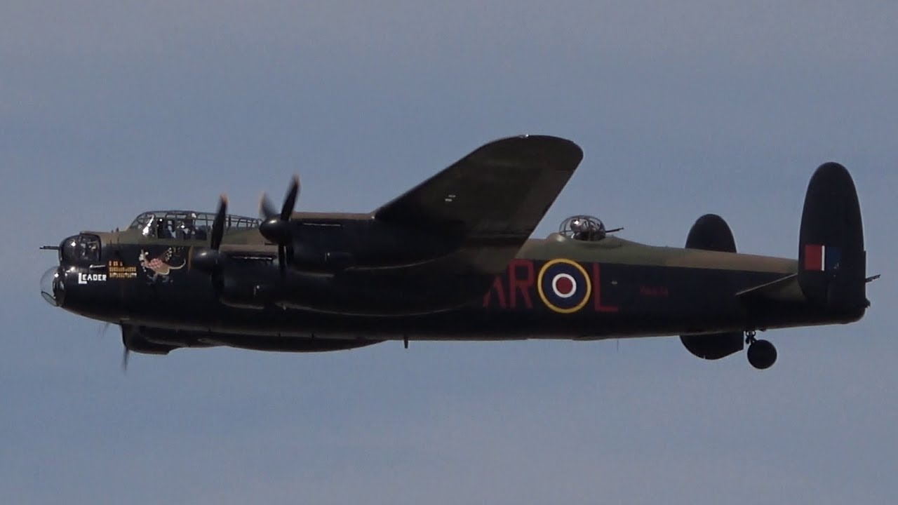 The Lancaster Bomber Great Sound Of The Merlin Engines BBMF With ...