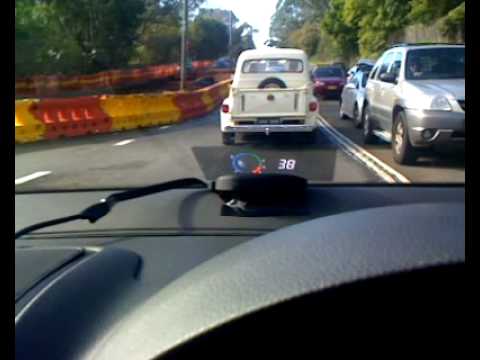HUD in my VW MKV GTI - YouTube
