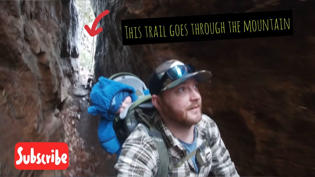 This trail cuts through solid rock mountain! - YouTube