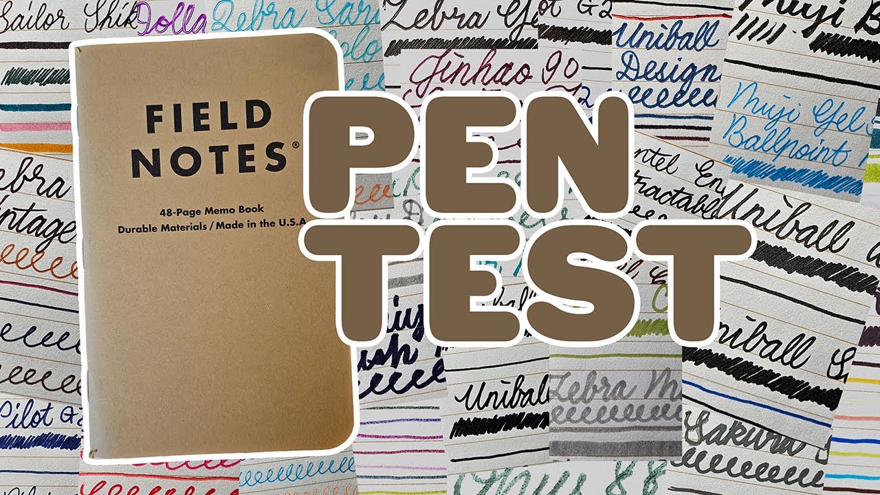Field Notes Pen Test | Gel Pens, Fountain Pens & Ballpoint Pens - YouTube