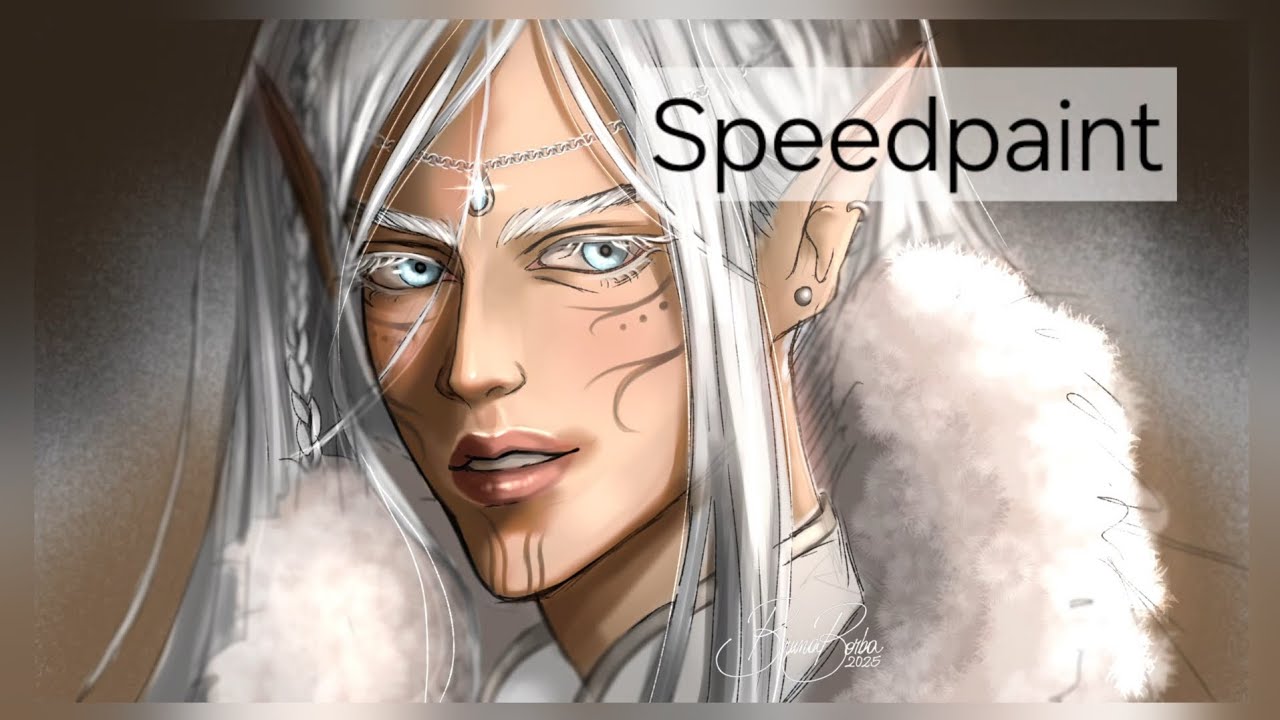 Elf digital art 🩵 | Digital Speedpaint - YouTube