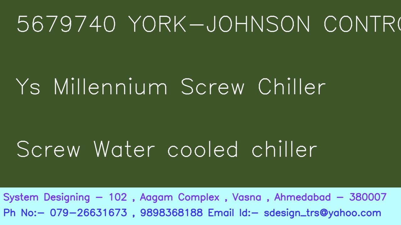 5679740 YORK JOHNSON CONTROLS Ys Millennium Screw Chiller Screw Water ...
