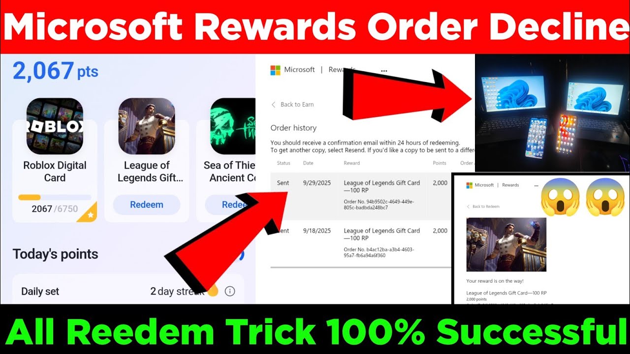 MS Reward More Points Grind 2025 😍 | Microsoft Rewards Redeem Problem ...
