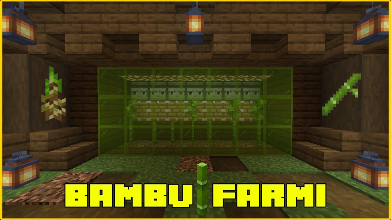 ÇOK BASİT BAMBU FARMI !! Minecraft Bambu Farmı ( Bamboo Farm ) Nasıl ...