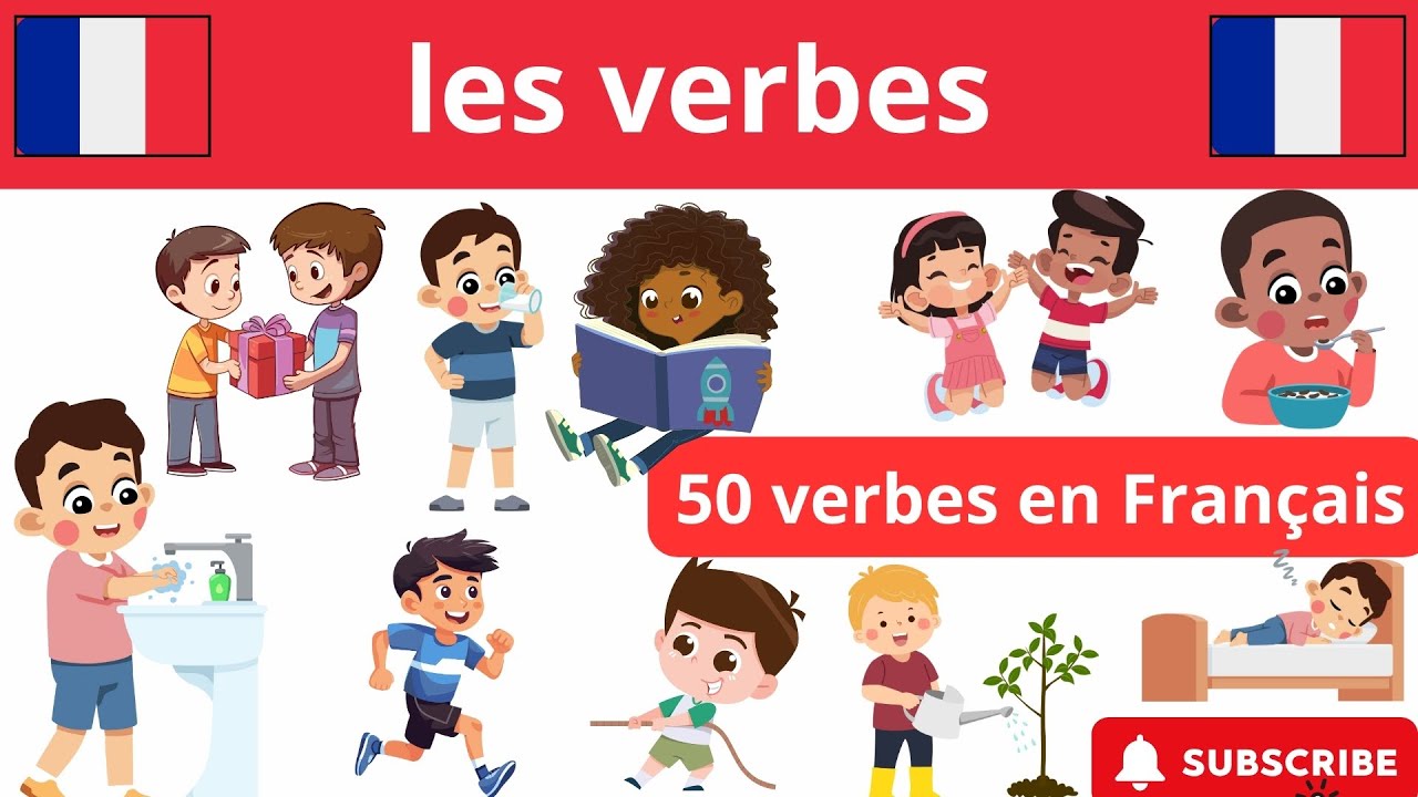 Apprendre 50 verbes en Français - verbs in french - YouTube