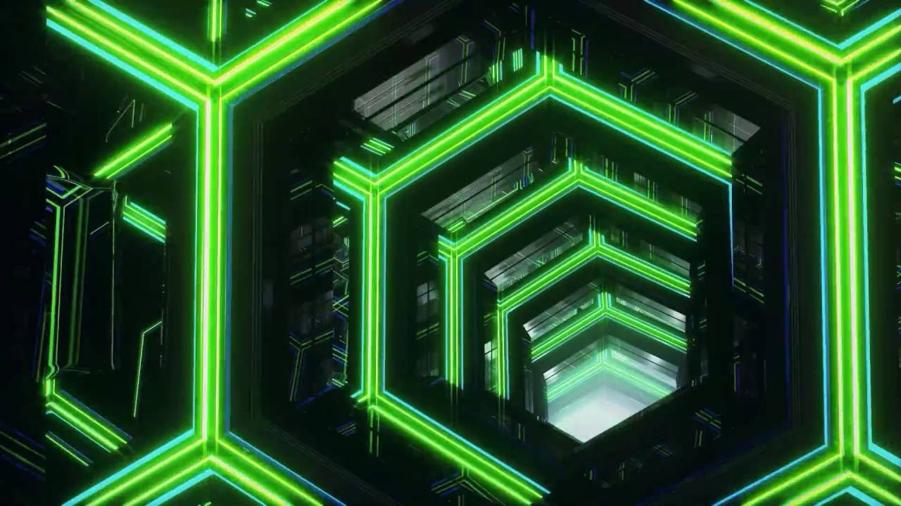 Hex Tunnel VJ Loop - YouTube