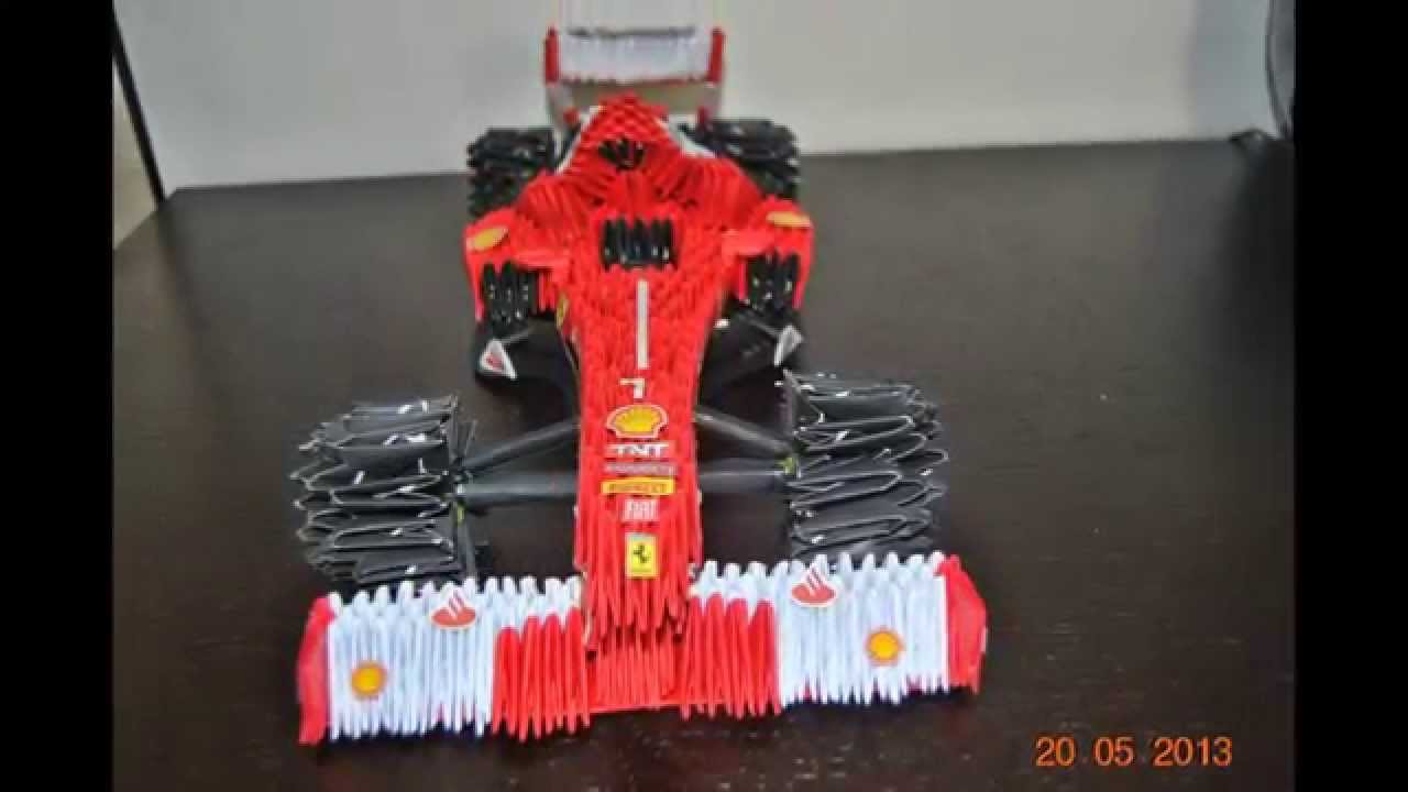 ORIGAMI 3D FILIPPO: ferrari F138 - YouTube