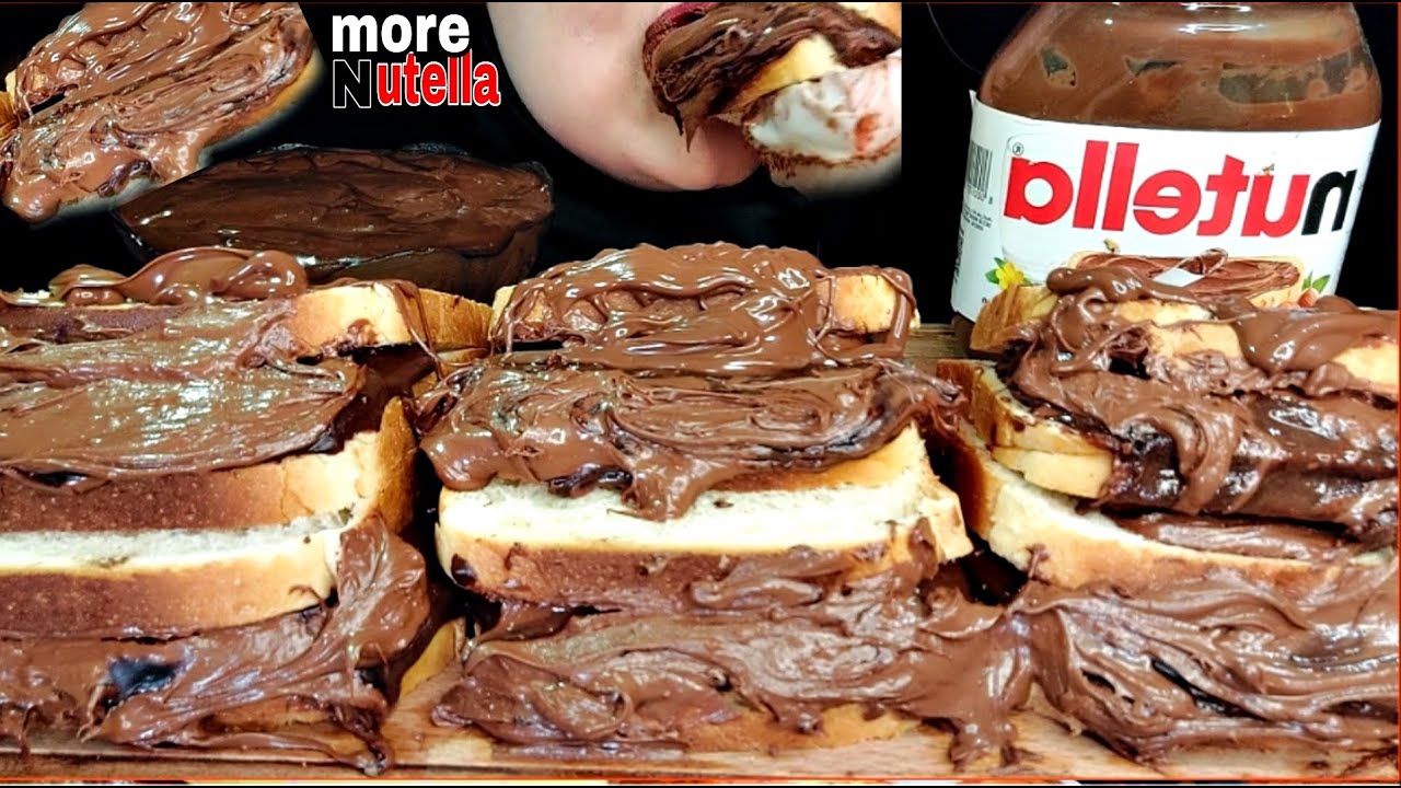 ASMR NUTELLA 🍫 chocolate TOAST EATING MUKBANG 먹방 먹방 누텔라 토스트 초콜릿 - YouTube