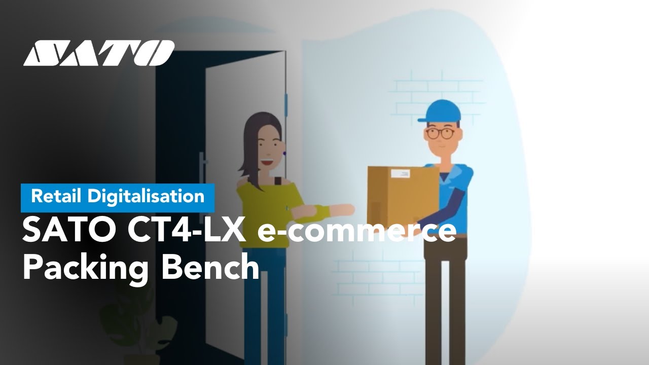 SATO CT4-LX e-commerce Packing Bench - YouTube