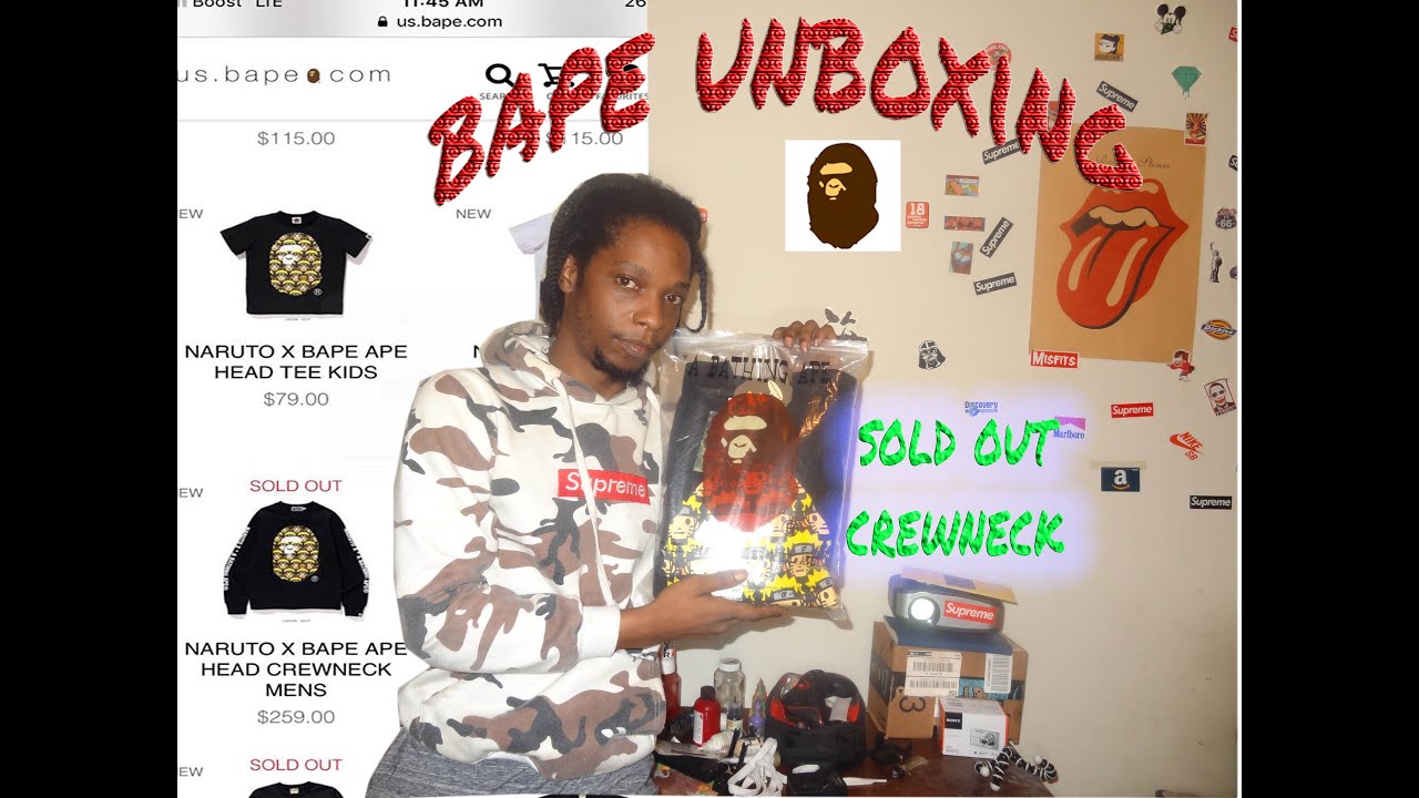 Bape naruto collab review and unboxing - YouTube