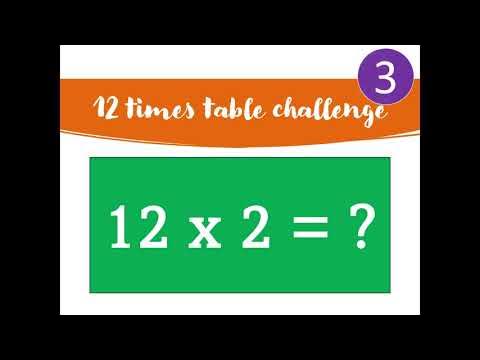 Multiplication Table | 12 Times Table Challenge/Quiz/Practice - YouTube