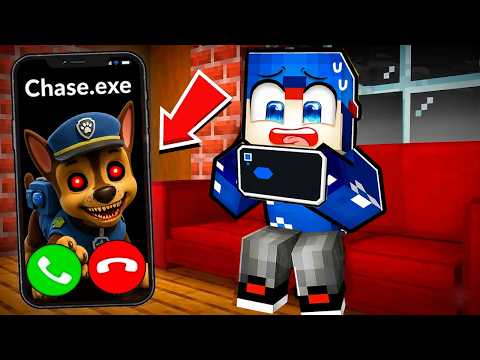 CHASE de la PAT PATROUILLE M'APPEL au TÉLÉPHONE à 3H00 DU MATIN sur Minecraft !