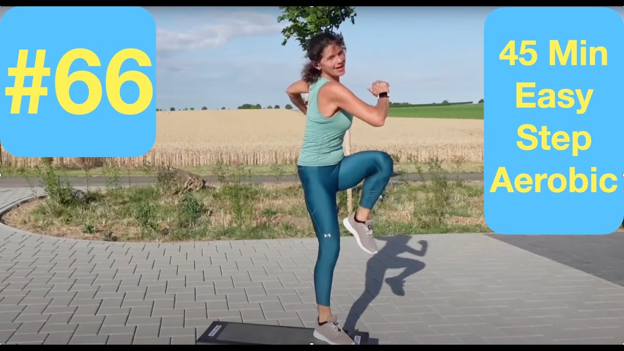 #66 Step Aerobic mit Christina 45 Min Easy Choreo - YouTube