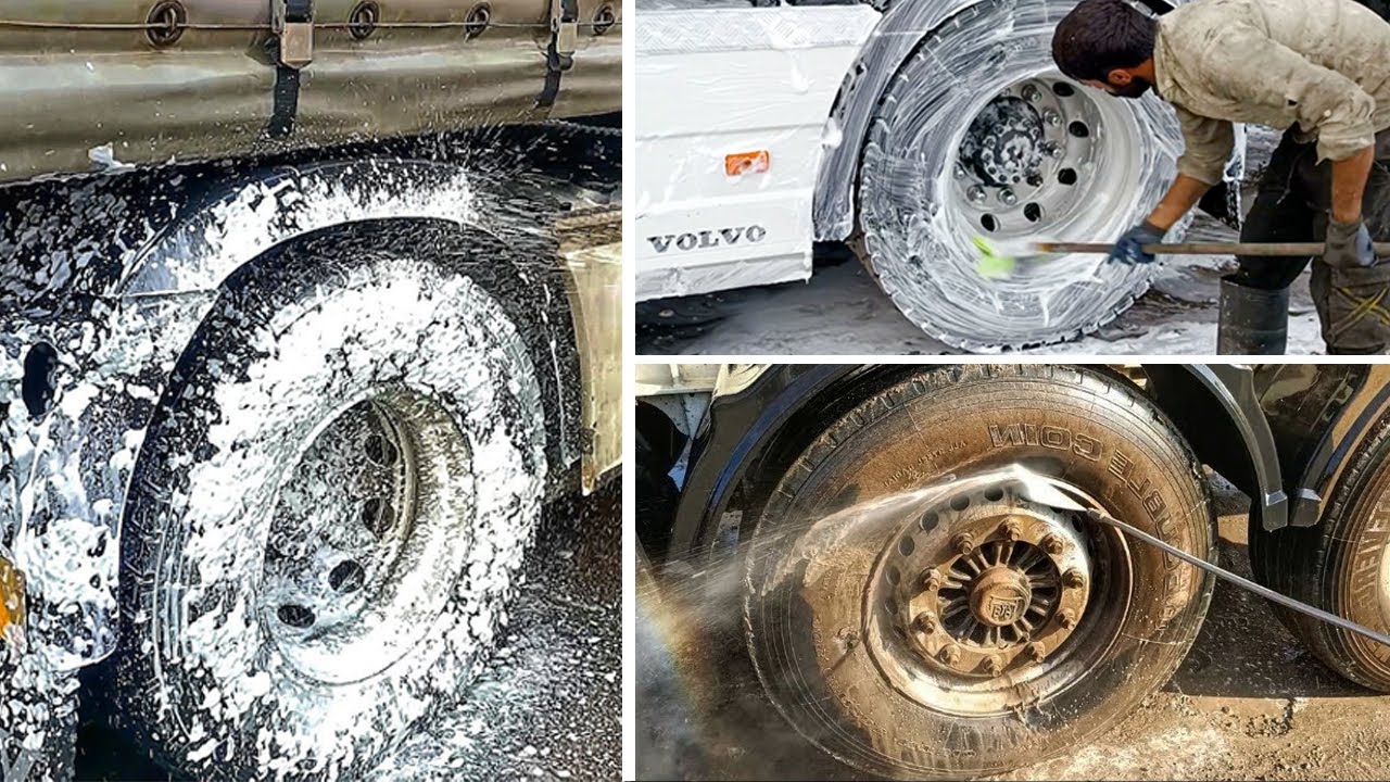 Semi Truck Shine with Soothing ASMR of Deep-cleaning - YouTube