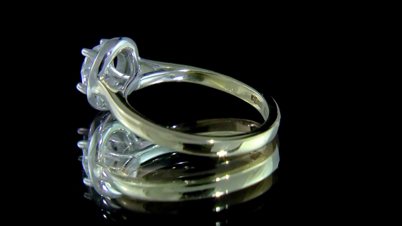 VR1082 Round Cut Halo Diamond Engagement Ring Dublin - YouTube