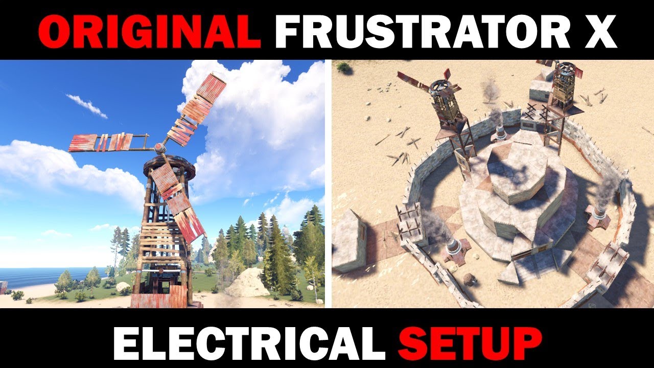 Original Frustrator X - Electricity Setup | Rust Base Building - YouTube