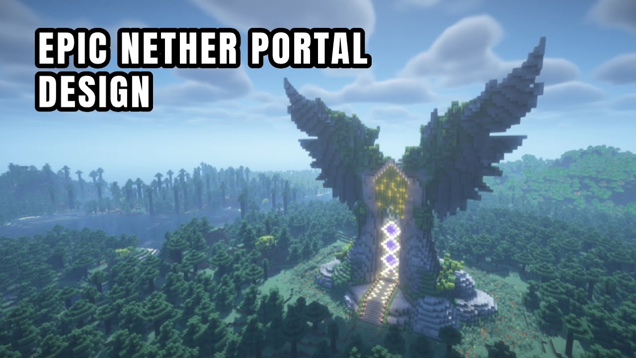 Wings Nether Portal Design in Minecraft! - YouTube