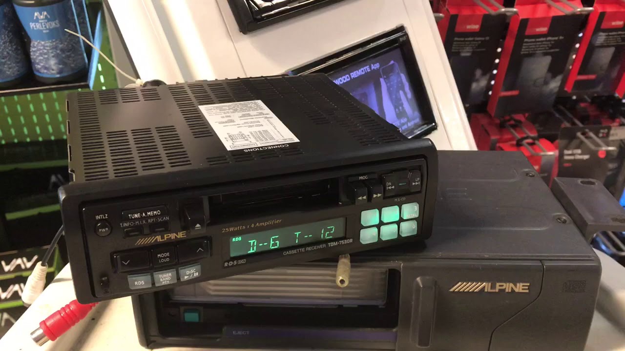 Alpine TDM 7530 cassette cd changer playing - YouTube