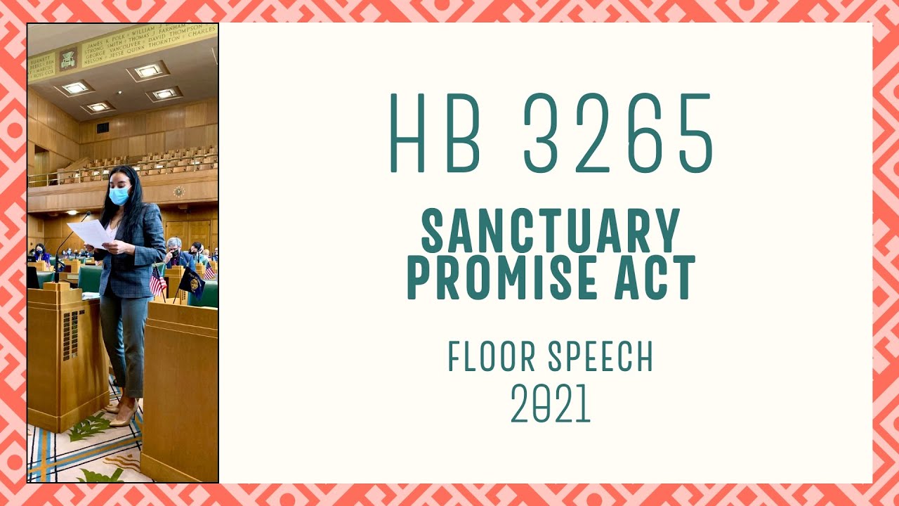 HB 3265 - Sanctuary Promise Act: Floor Speech (2021) - YouTube