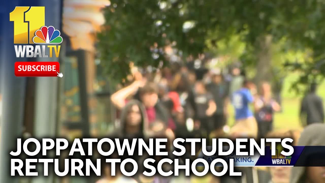Heightened security for Joppatowne High School return to class - YouTube