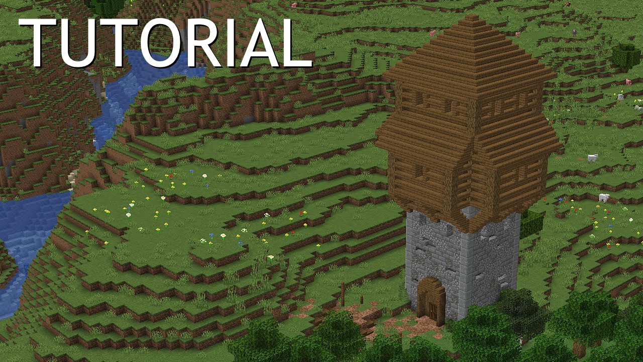 Minecraft tower base tutorial - YouTube