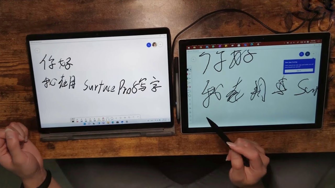 Surface Pro 8 and Surface Pro 5 Write Pen Comparison - Pro Pen and Slim ...