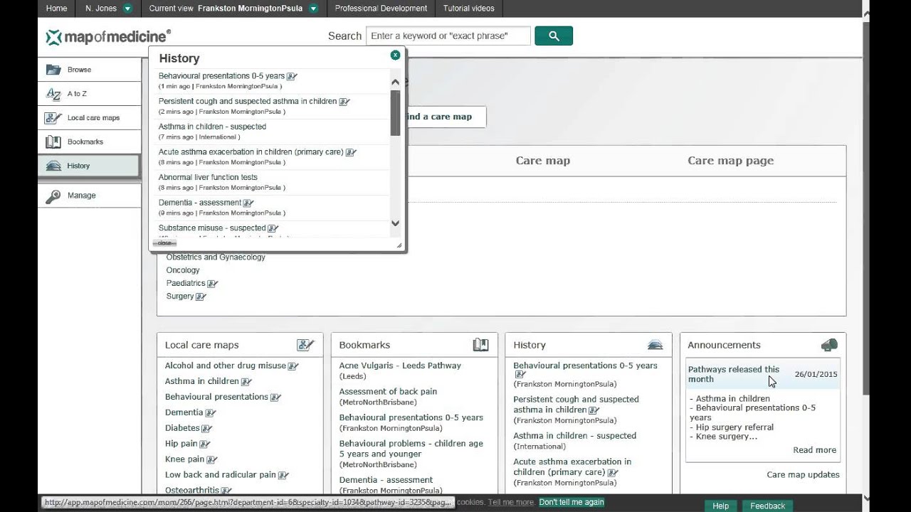 Detailed explanation of using Map of Medicine VIDEO TUTORIAL - YouTube