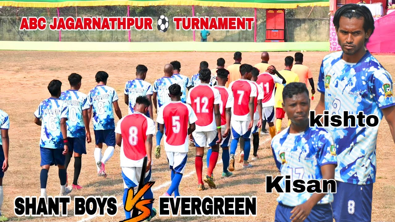 SHANTI BOYS 🆚EVERGREEN FC//1ST ROUND MATCH//AT:- JAGRNATHPUR// - YouTube