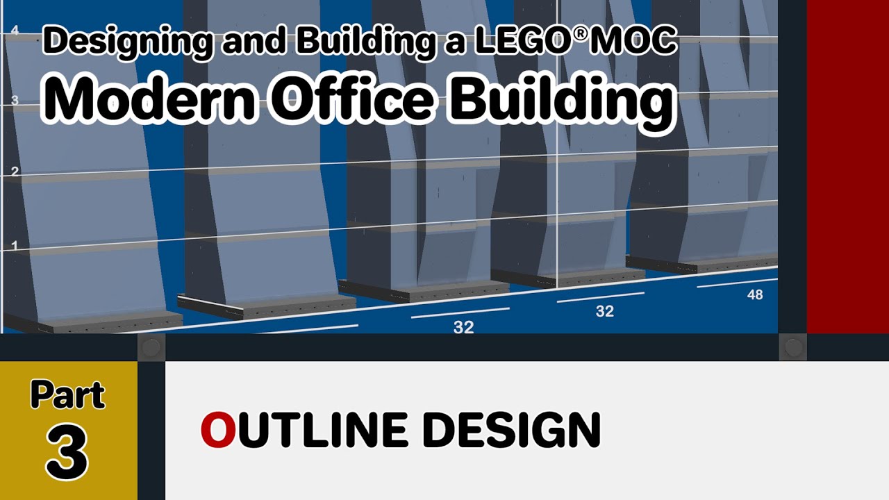 LEGO Modern Office Building Modular MOC - Part 3: Outline Design - YouTube