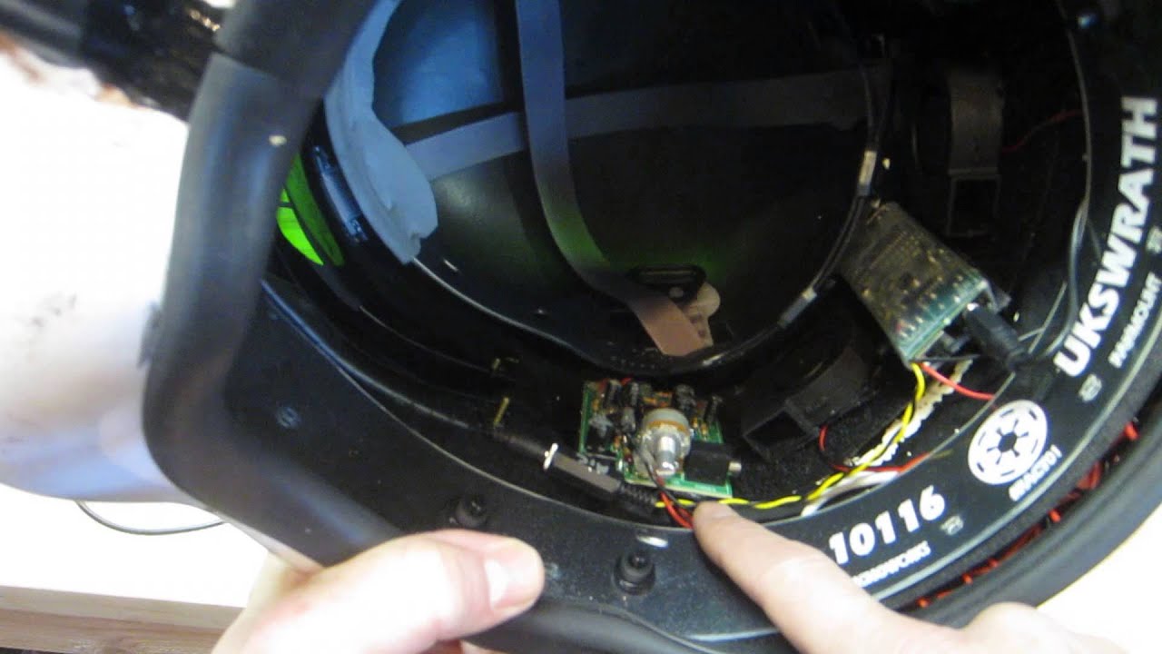 Stormtrooper helmet electronics 4 ROM/FX and Hearing aid - YouTube