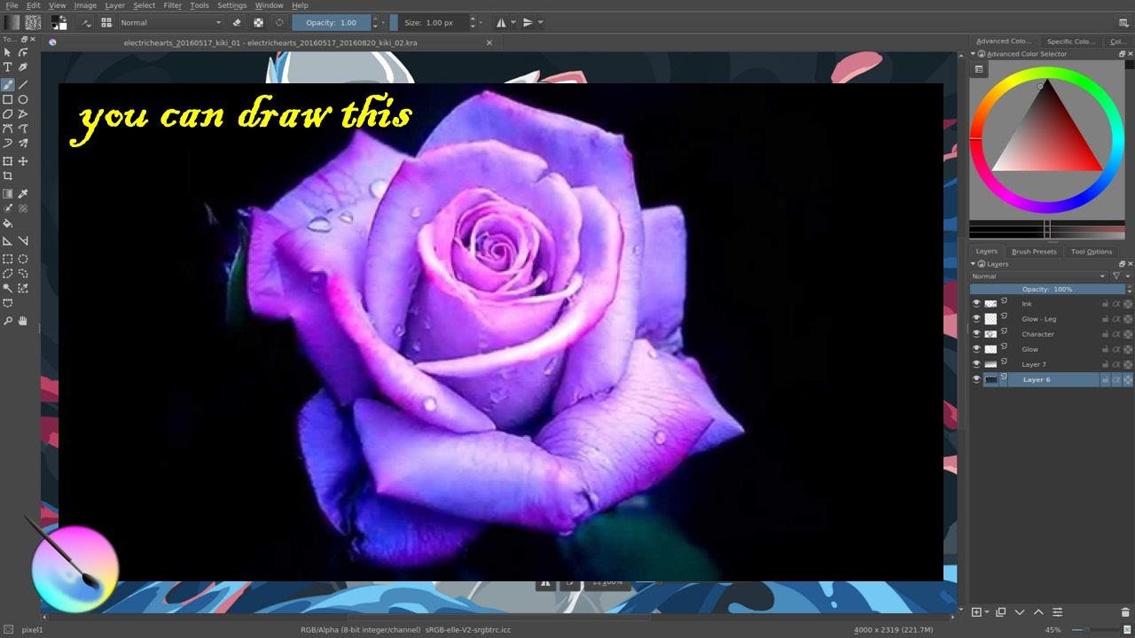 HOW i DRAW a ROSE digital painting | Time-lapse | - YouTube