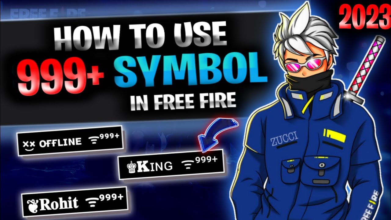 HOW TO USE 999+ SYMBOL IN FREE FIRE 🤫FREE FIRE UNIQUE SYMBOL # ...