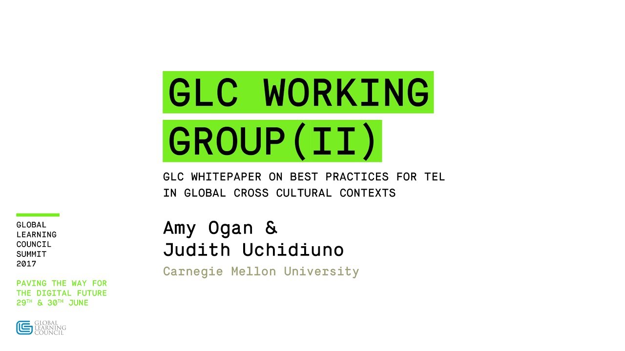 GLC Summit 2017: GLC Working Group (II) - YouTube